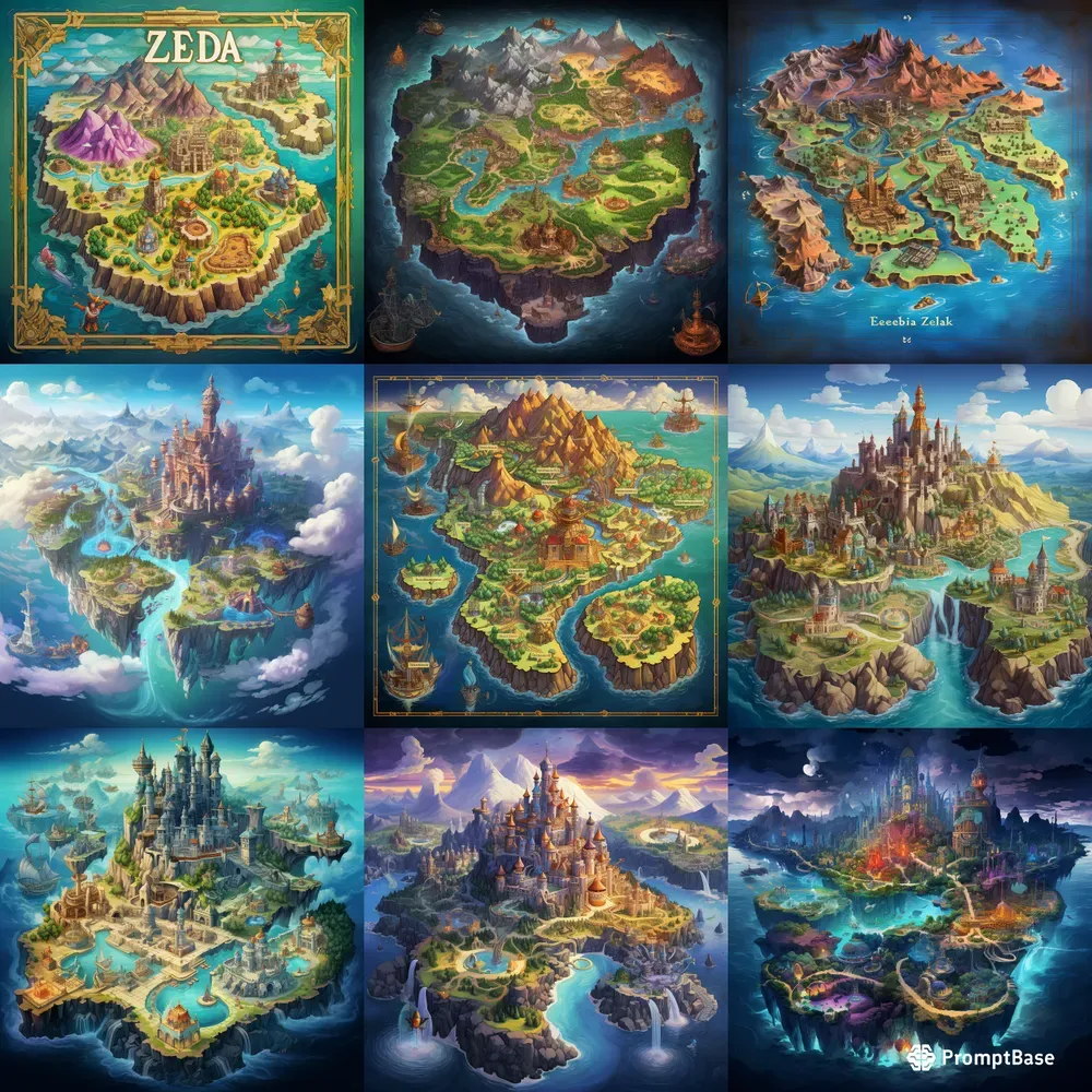 Fantastic Map Dreamworld Maps Midjourney Prompt | PromptBase