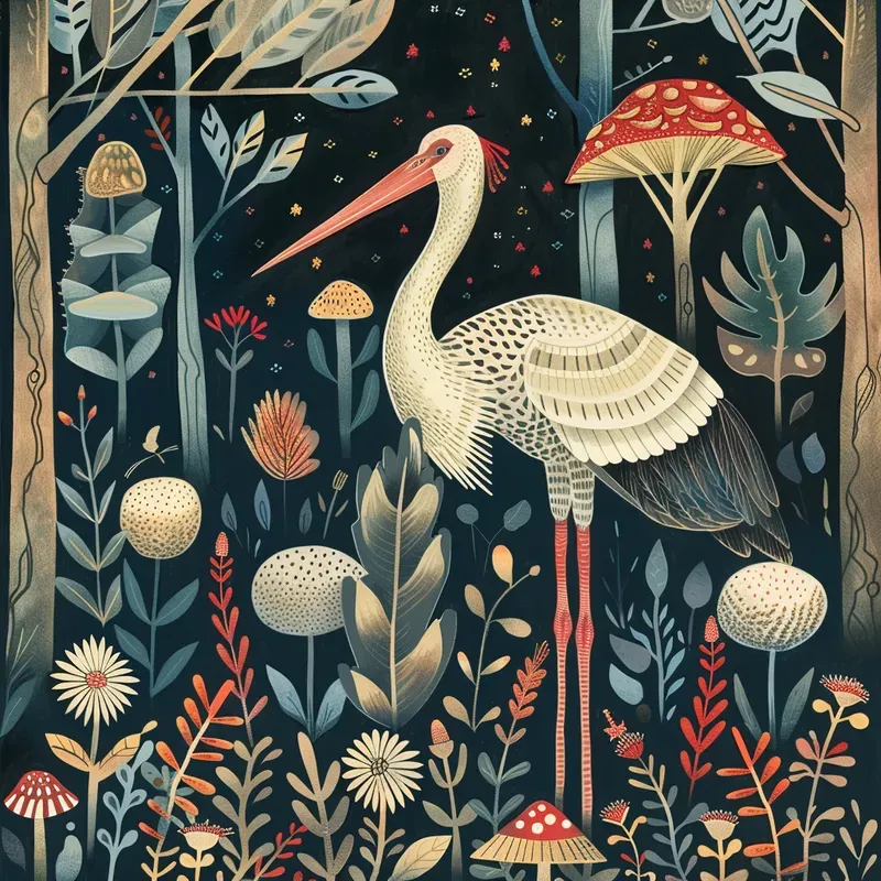 Fairytale Flora Fauna Midjourney Prompt | PromptBase