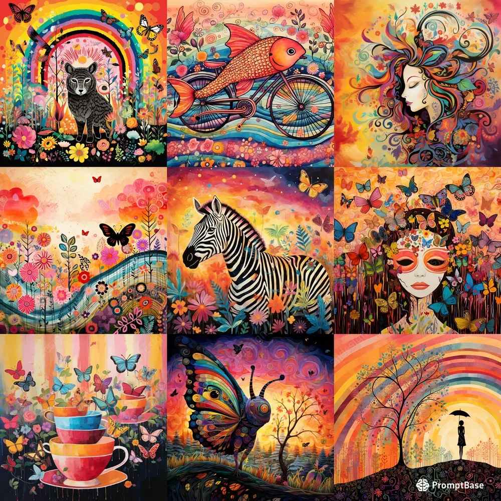 Psychedelic Nature Art Midjourney Prompt | PromptBase