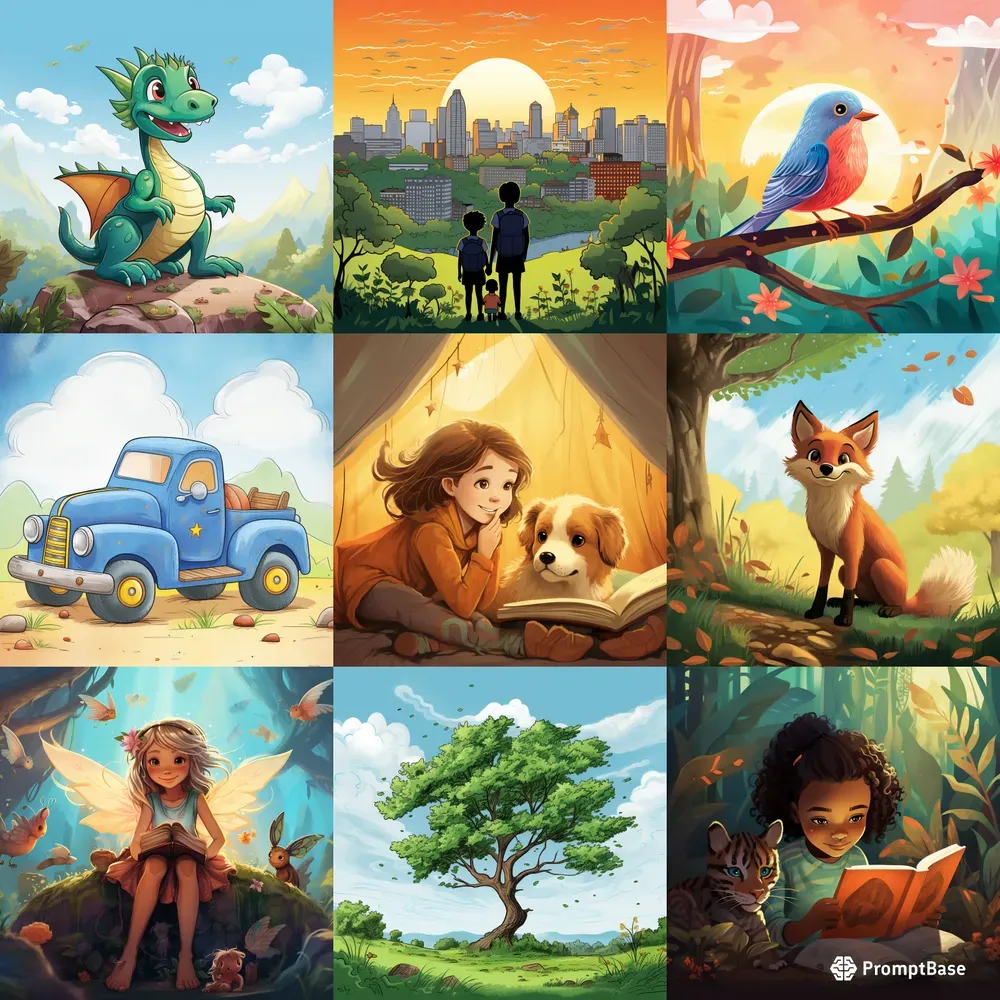 Sharp Illustrations For Childrens Books Midjourney Prompt | PromptBase