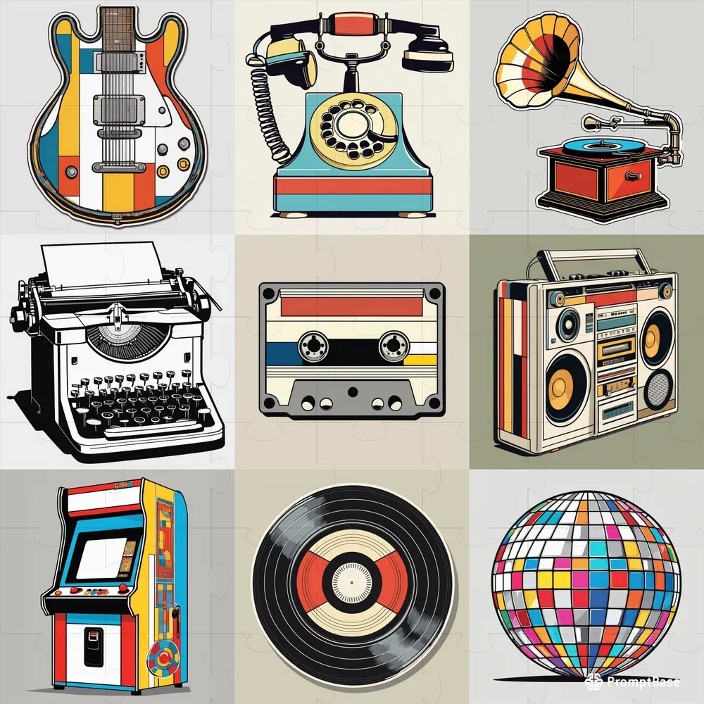 Retro Vintage Vector Art Stable Diffusion Prompt | PromptBase