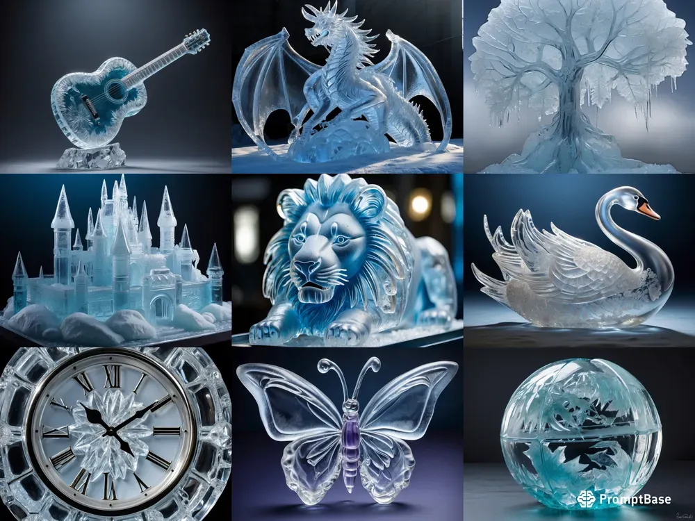 Translucent Ice Sculpture Artworks Leonardo Ai Prompt | PromptBase