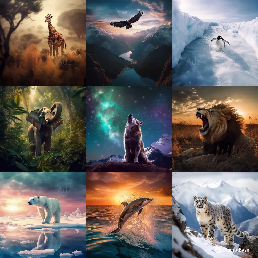 Animal Portraits Cinematic Photos Midjourney Prompt | PromptBase