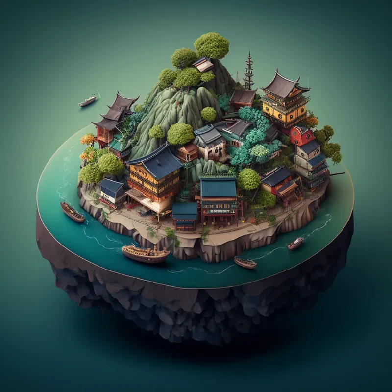 Tiny Cityscape Models Midjourney Prompt | PromptBase