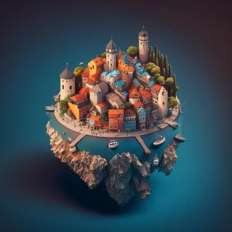 Tiny Cityscape Models Midjourney Prompt | PromptBase