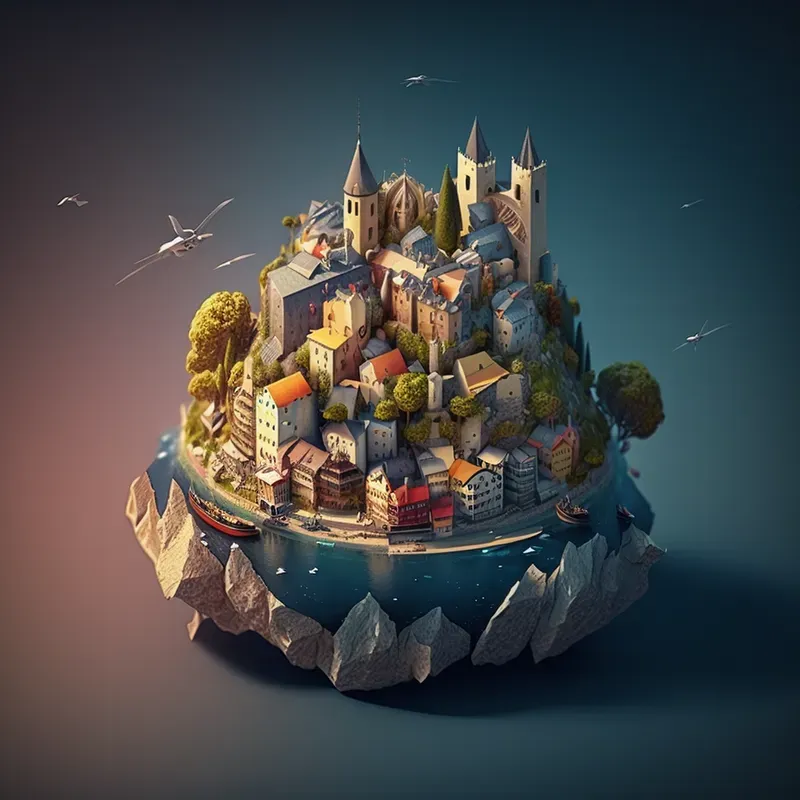 Tiny Cityscape Models Midjourney Prompt | PromptBase