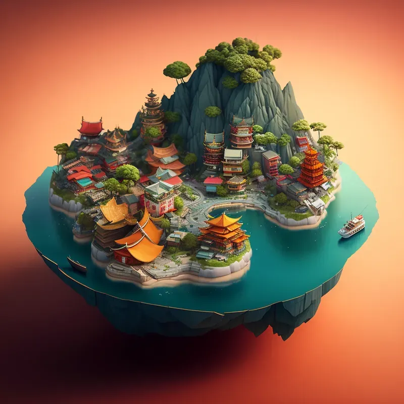 Tiny Cityscape Models Midjourney Prompt | PromptBase