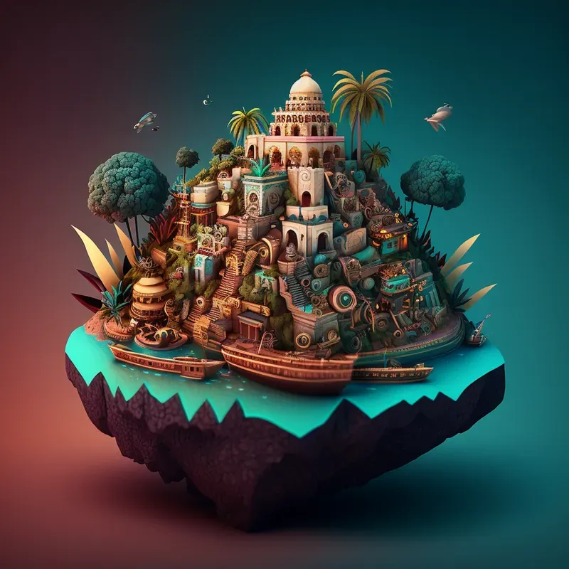 Tiny Cityscape Models Midjourney Prompt | PromptBase