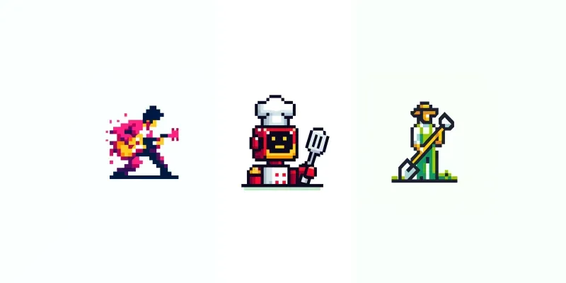 Business Pixel Logos DALL·E Prompt | PromptBase