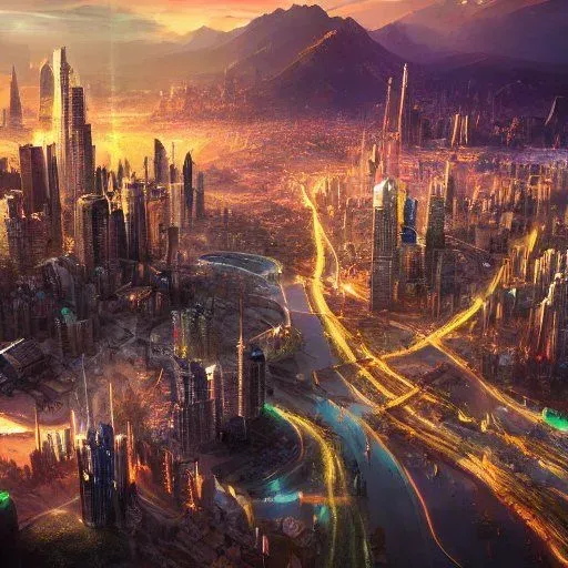 Futuristic Cityscapes Stable Diffusion Prompt | PromptBase