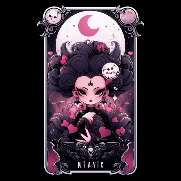 Premium Gothic Chibi Tarot Cards Midjourney Prompt | PromptBase