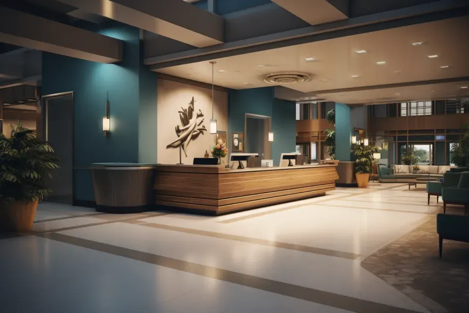 Hotel Lobby Design Concept Photos Midjourney Prompt | PromptBase