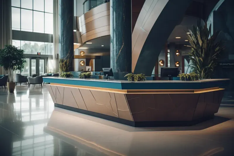 Hotel Lobby Design Concept Photos Midjourney Prompt | PromptBase