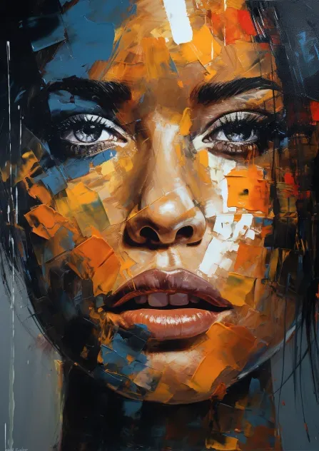 Bold Painted Portraits Midjourney Prompt | PromptBase