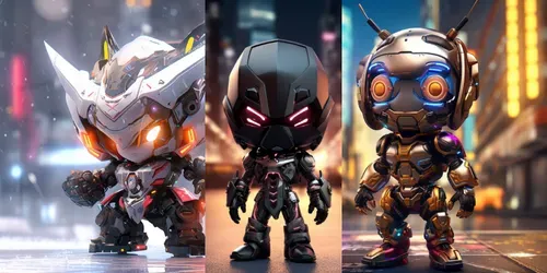 Steampunk Mech Chibi Characters Midjourney Prompt | PromptBase