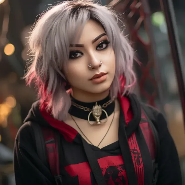 Flirty Emo Portraits Midjourney Prompt | PromptBase