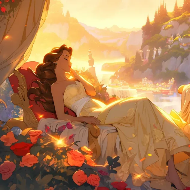 Cinematic Disney Princesses Midjourney Prompt | PromptBase