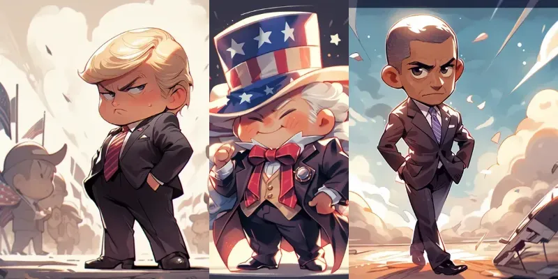 Chibi Presidents Midjourney Prompt | PromptBase