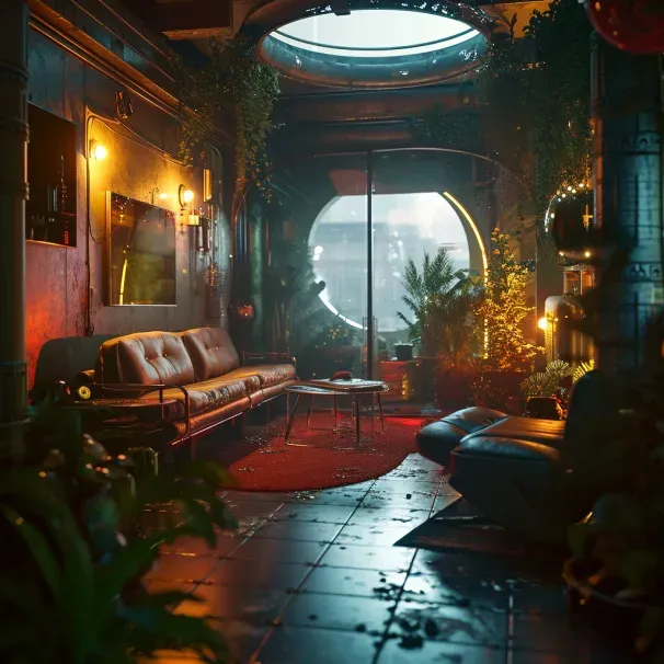 Cyberpunk Interior Design And Real Estate Midjourney Prompt | PromptBase