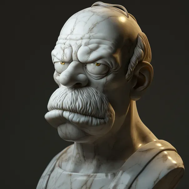 Realistic Marble Statues Of Characters Midjourney Prompt | PromptBase