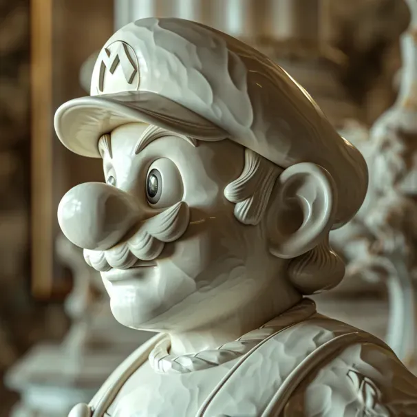 Realistic Marble Statues Of Characters Midjourney Prompt | PromptBase