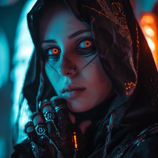 Cyberpunk DnD Character Design Midjourney Prompt | PromptBase