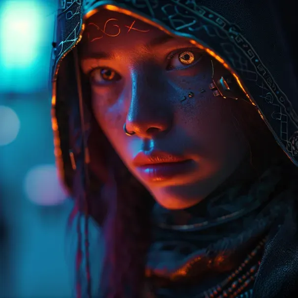 Cyberpunk DnD Character Design Midjourney Prompt | PromptBase