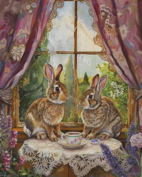 Preppy Cottagecore Animals Midjourney Prompt | PromptBase