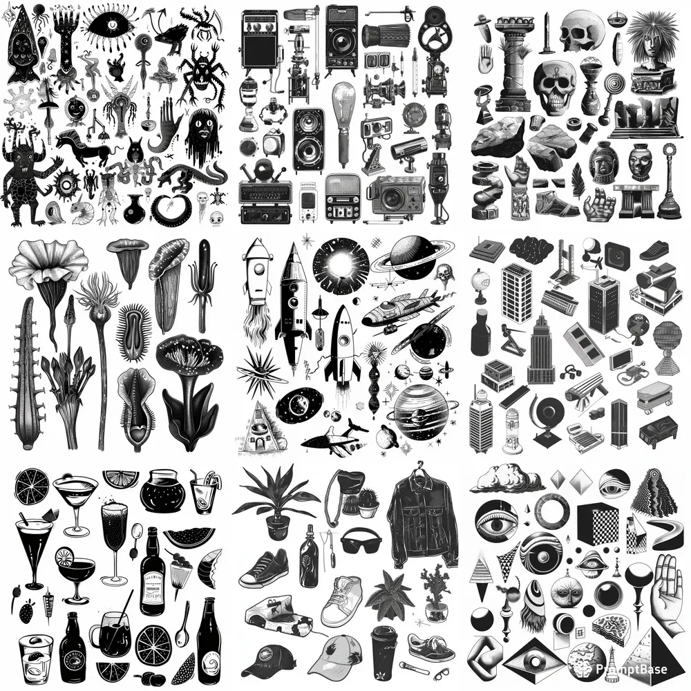 Simple Motif Collection Maker Midjourney Prompt | PromptBase