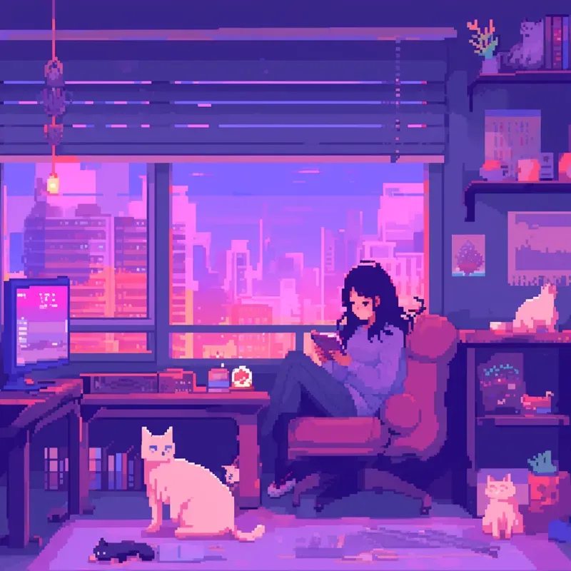 Lofi Pixel Art Midjourney Prompt | PromptBase