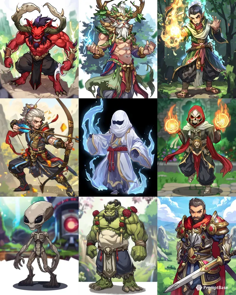 Epic Game Character Art Midjourney Prompt | PromptBase