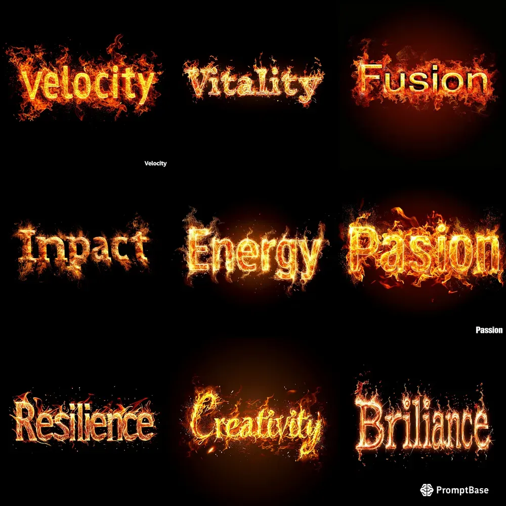 Fire Flaming Words Midjourney Prompt | PromptBase