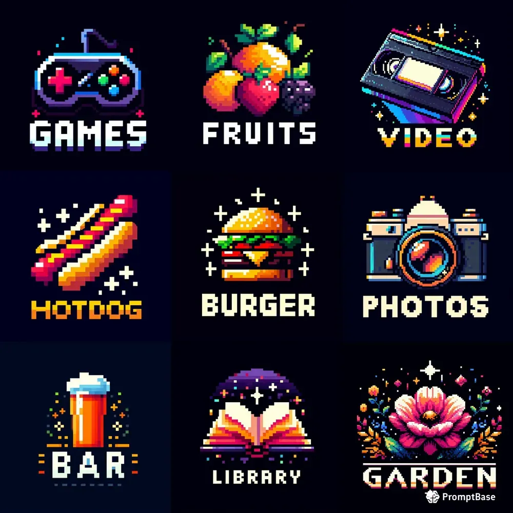 Pixel Logos DALL·E Prompt | PromptBase