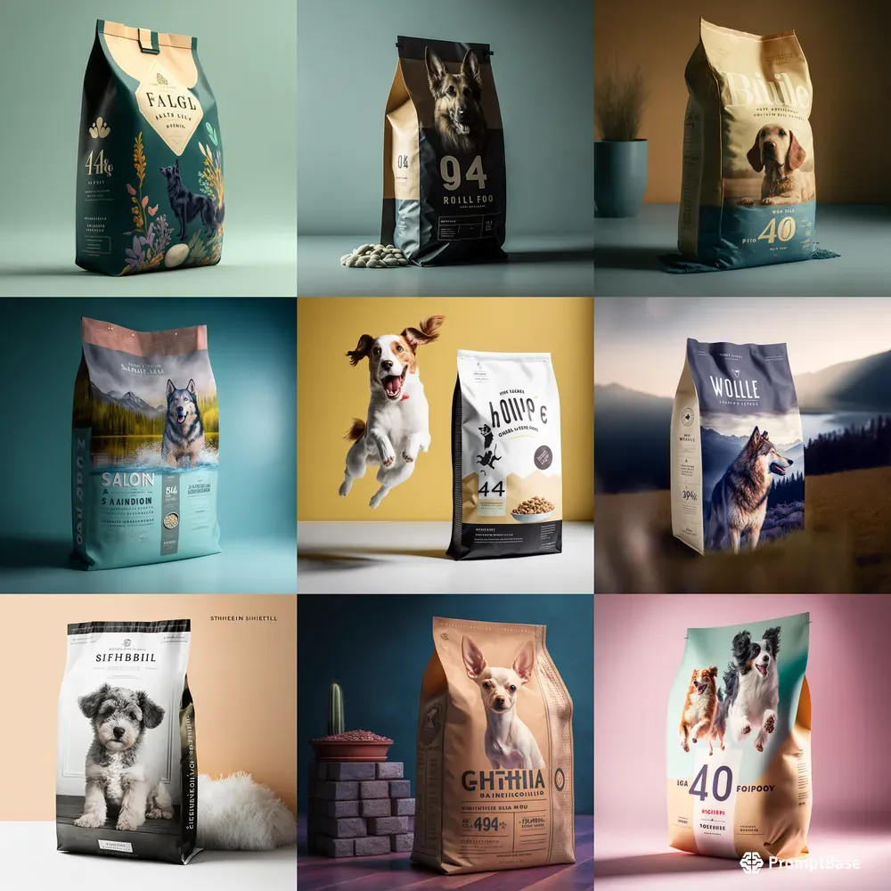 Dog Food Packaging Product Design Midjourney Prompt | PromptBase