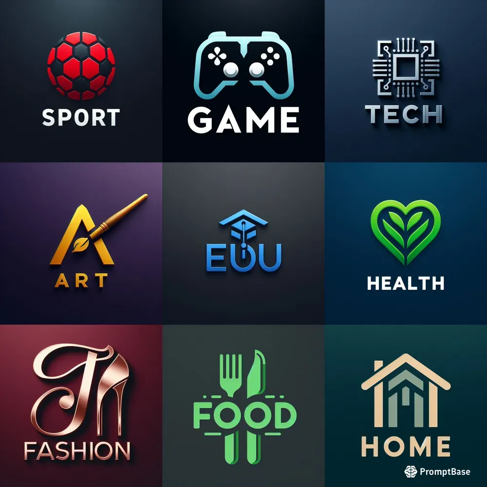 Iconic Themes Logos DALL·E Prompt | PromptBase