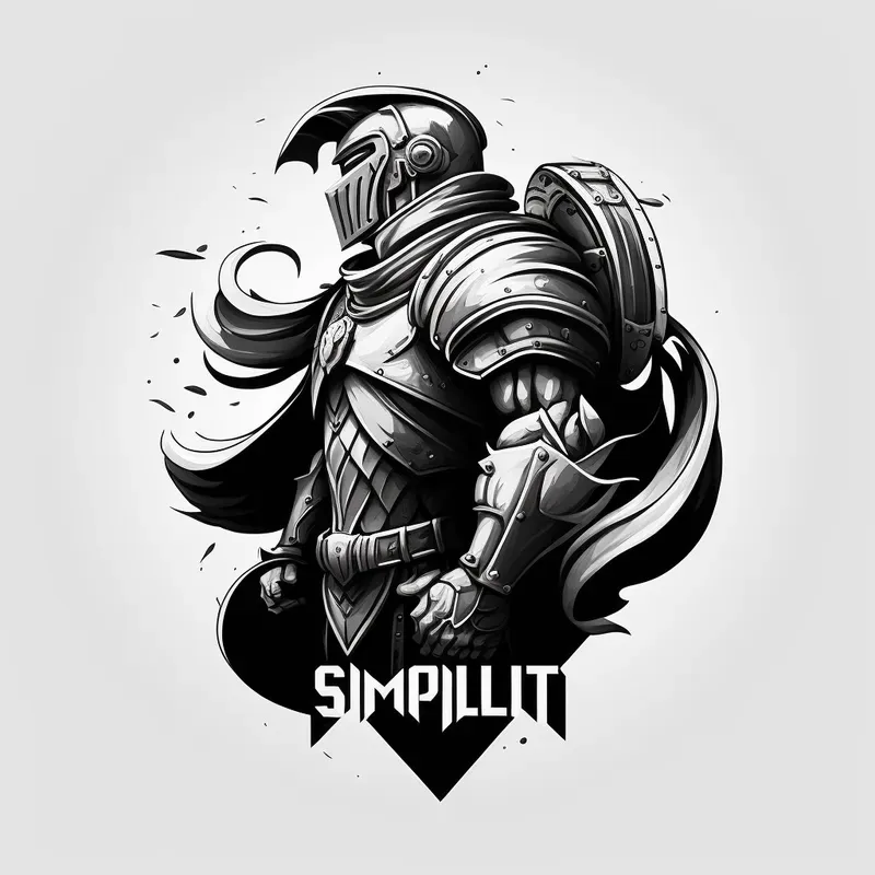 Simple Greyscale Logos Midjourney Prompt | PromptBase