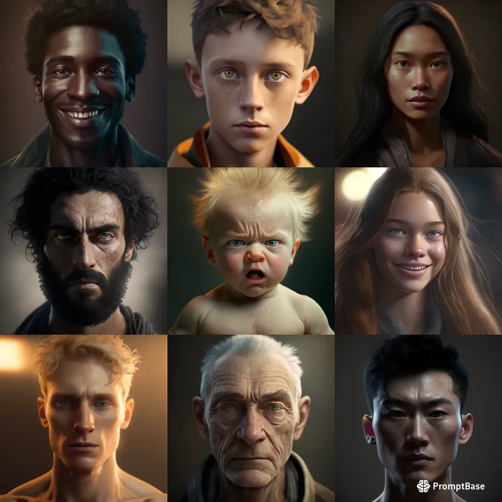 Realistic Portraits Midjourney Prompt | PromptBase