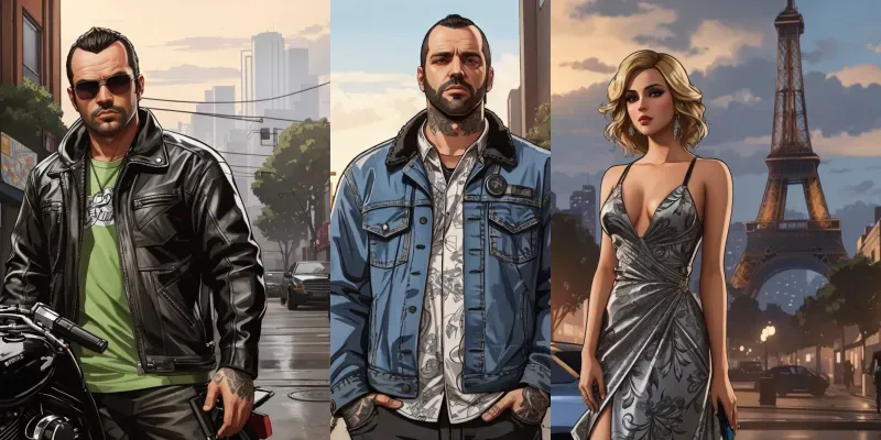 Grand Theft Auto 5 Loading Screens Leonardo Ai Prompt | PromptBase