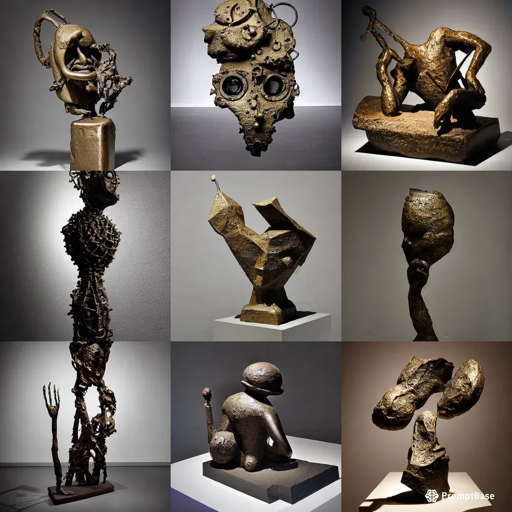 Surrealist Sculpture Objects Stable Diffusion Prompt | PromptBase