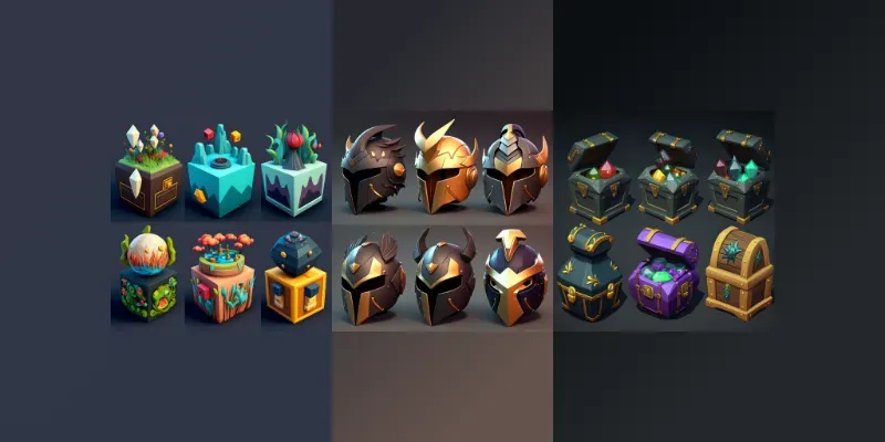 Custom Mobile Game Items Midjourney Prompt | PromptBase