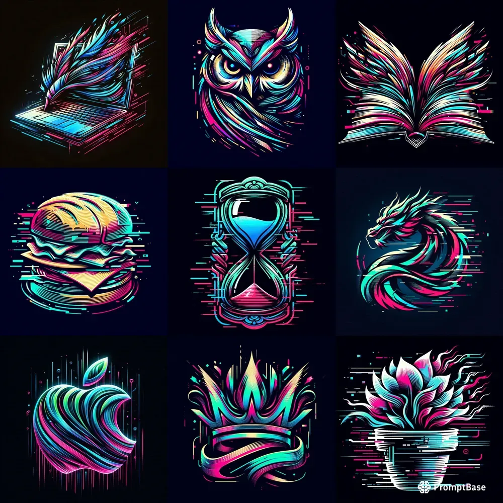 Cyberpunk Calligraphy Logos DALL·E Prompt | PromptBase