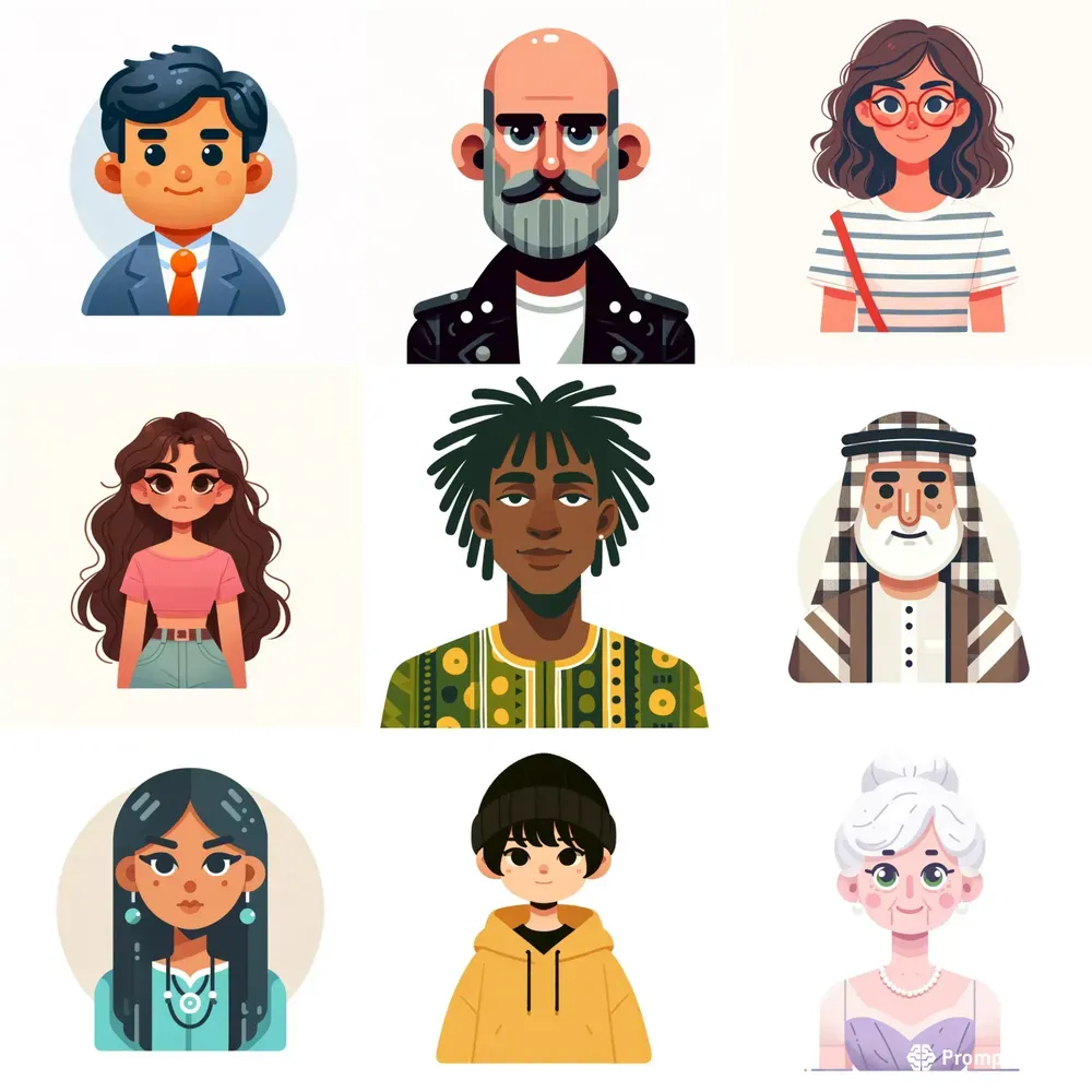 Quirky Vector Avatars DALL·E Prompt | PromptBase