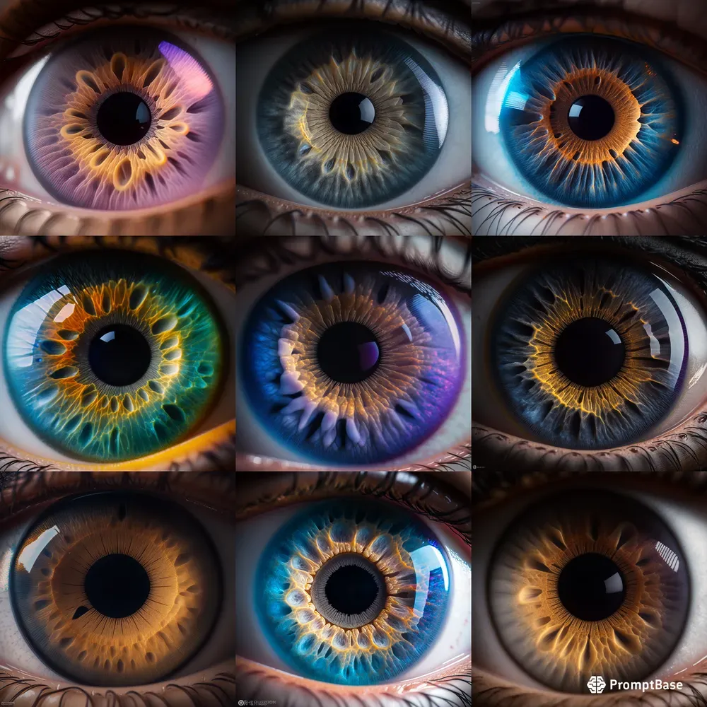 Eye-mazing Macro Shots Choose Your Colors Midjourney Prompt | PromptBase