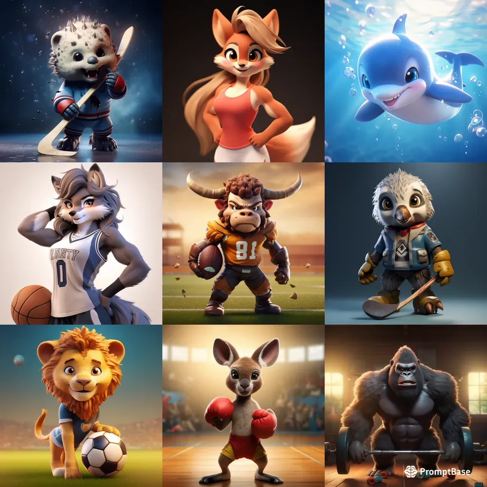 Sports Mascot Pokemon Avatars Midjourney Prompt Promptbase