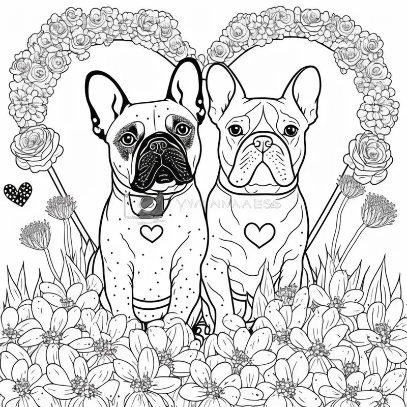 Animal Couple Coloring Pages For Kids Midjourney Prompt | PromptBase