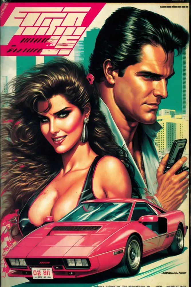 80s Print Style Midjourney Prompt | PromptBase