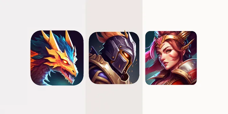 Mmo And Rpg Mobile Game App Icons Midjourney Prompt | PromptBase