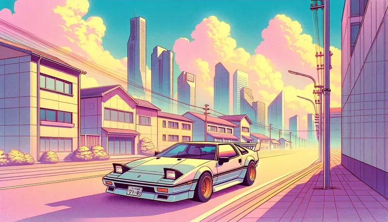 80s Retro Anime Backgrounds DALL·E Prompt | PromptBase