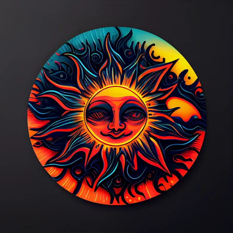 Psychedelic Sticker Logos Midjourney Prompt | PromptBase