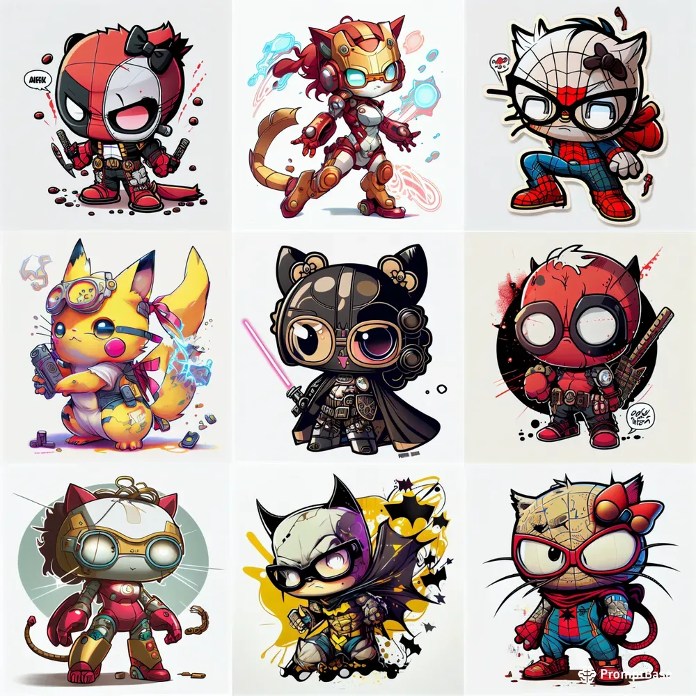 Hello Kitty Style Characters Midjourney Prompt | PromptBase